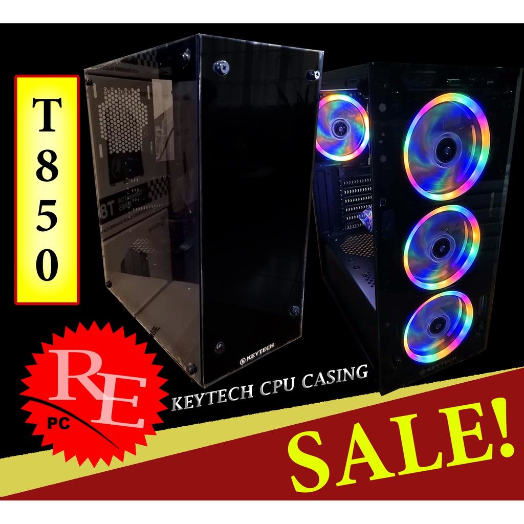 Keytech 850 Tempered Glass Gaming Desktop pc case Same Day Delivery ...