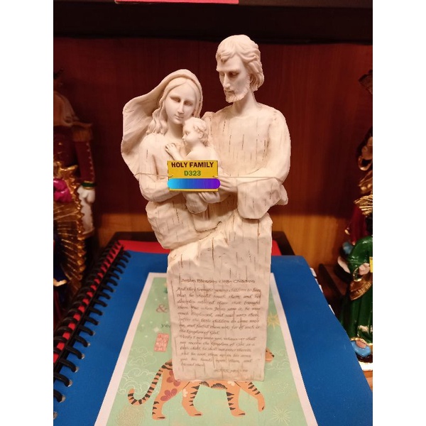 Half-Body Holy Family w/ Bible Verse Statue (9in.) - God's Gifts Shop ...