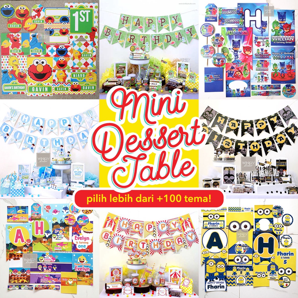 BOY Birthday Dessert Table Party Printable Birthday / MINI Sweet Corner ...