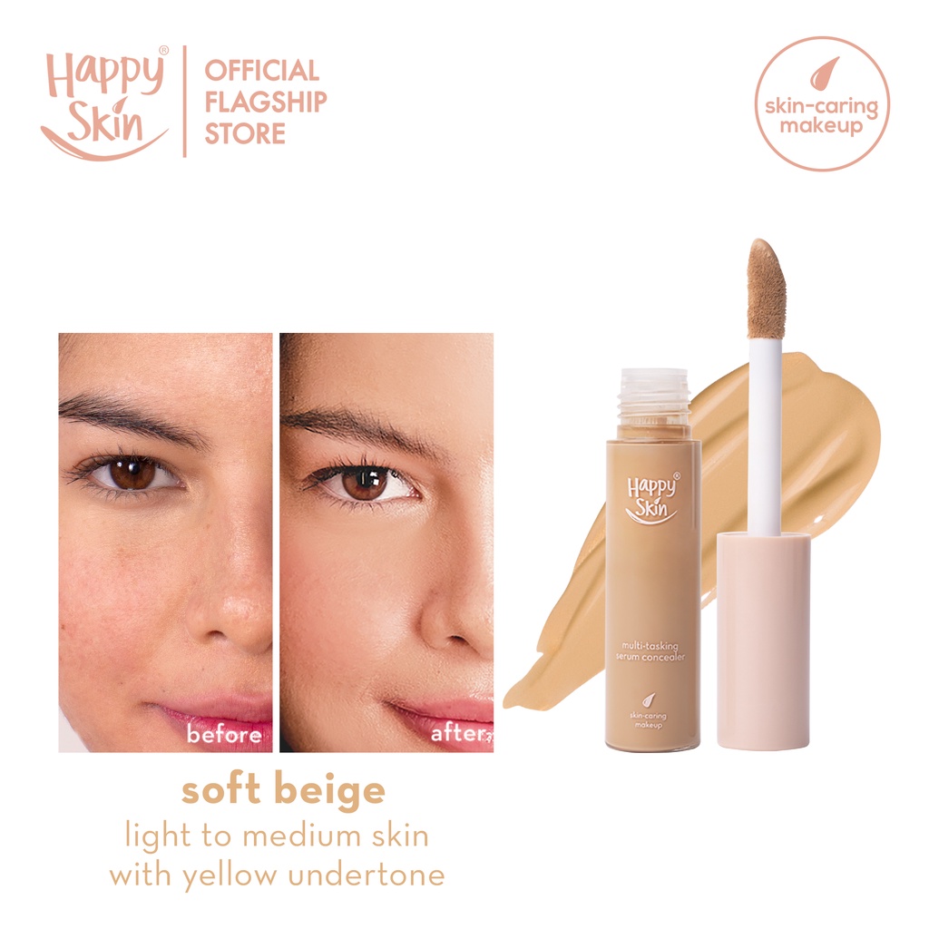 Happy Skin Second Skin Multi-Tasking Serum Concealer in Soft Beige ...