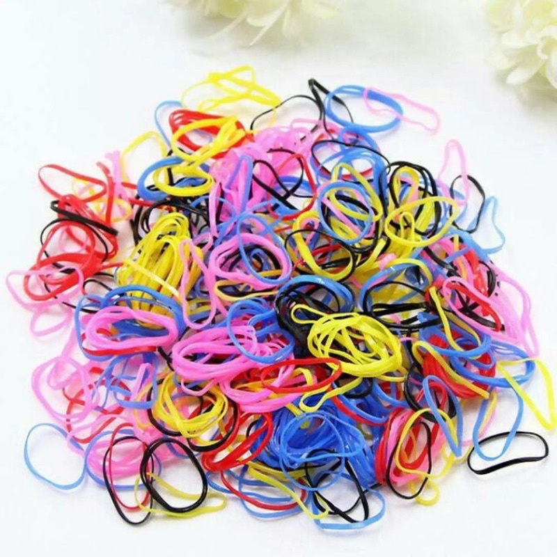 100pcs Sanrio Rubber Band Hair Tie Ponytail Accessories For Kids And ...