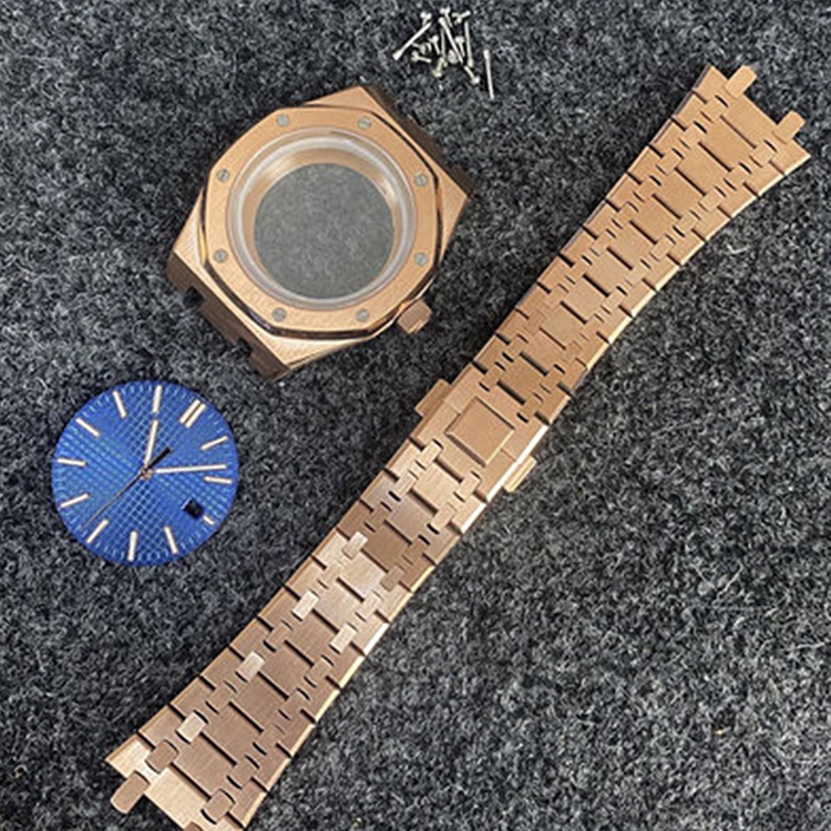 PVD Electroplating Rose Gold Case 41mm Stainless Steel Sapphire Mirror ...