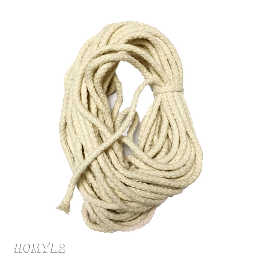10 Meters White DIY Braided Pure Cotton Rope Cord String for Clothing ...