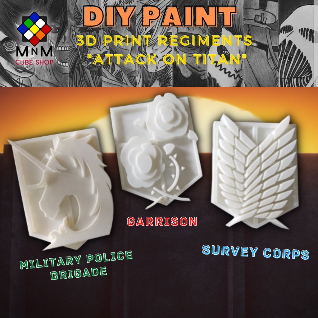 Attack on Titan Regiments DIY Paint 3D Printed | Shopee Philippines