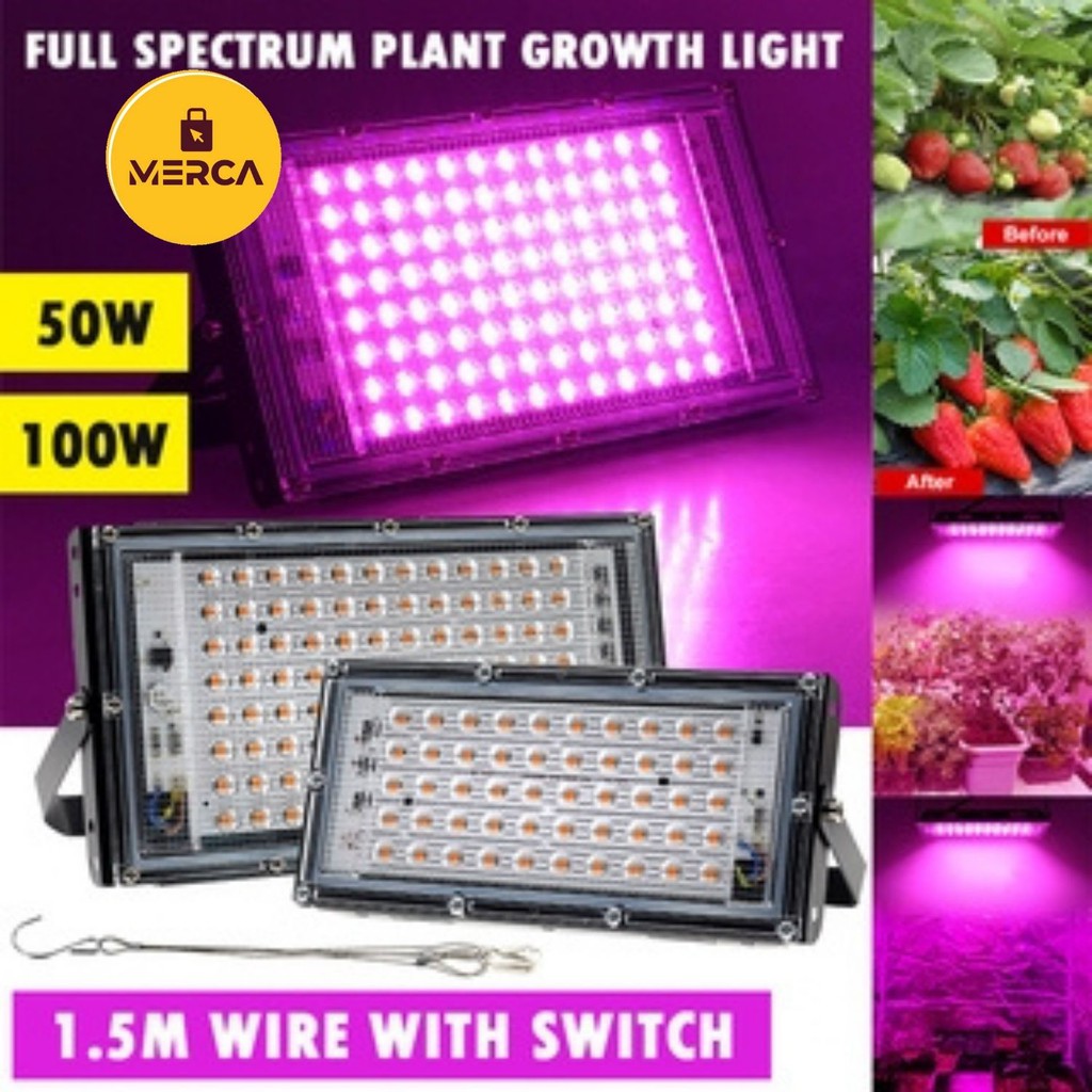 MERCA LED Grow Light AC220V 50W LED Full Spectrum LED Floodlight Phyto ...
