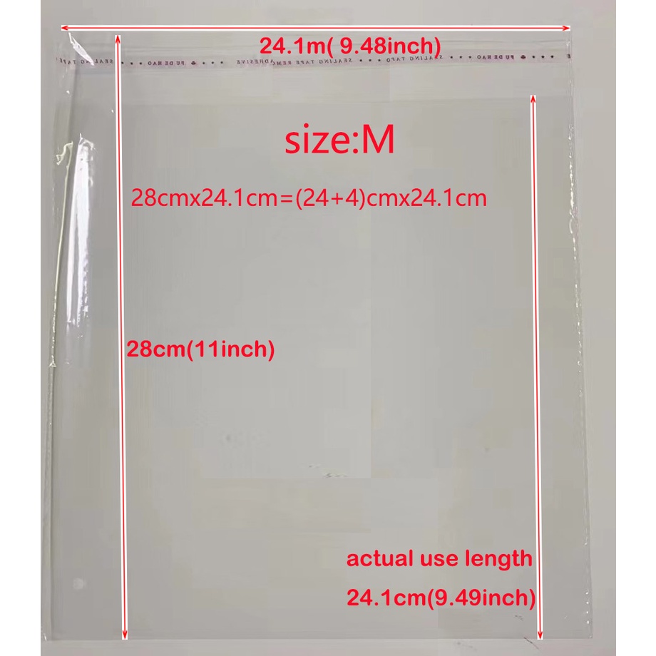 100 pcs OPP Clear Plastic with tape sealing self-adhesive OPP BAG | Shopee Philippines
