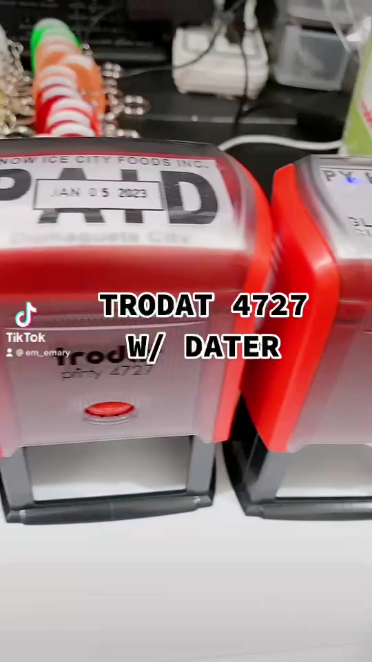 TRODAT 4727 W/ DATER Self Inking Stamp | Shopee Philippines