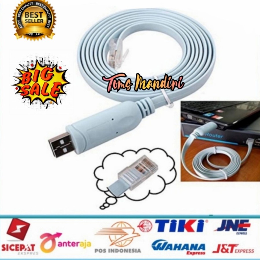 Cisco FTDI Console Cable 1.8 Meters Usb to RJ45 Console to Cisco Cable ...
