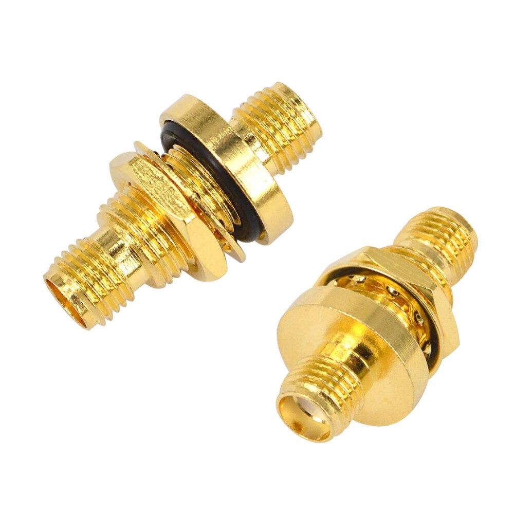 2 Pieces SMA Adapter SMA Female Jack to SMA Jack Female Bulkhead Panel ...