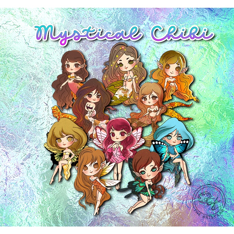 Mystical Chibi, Girl Sticker, Die Cut, Bujo, Journal, Planner Stickers ...