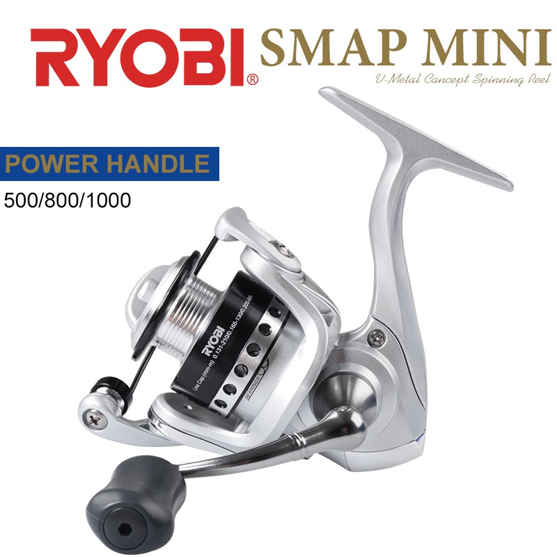 RYOBI SMAP MINI 500 800 1000 Fishing Reel Spinning Reel 3+1BB gear ratio 5.2:1 max drag 3kg ...