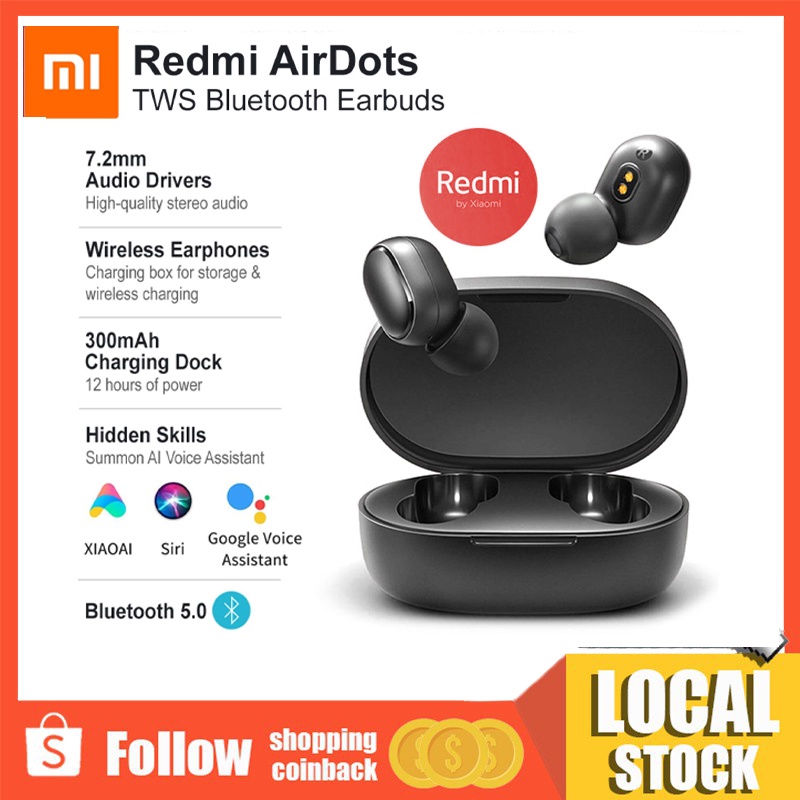 New Xiaomi Redmi Airdots 2 True Earbuds Bluetooth 5.0 Wireless headset ...