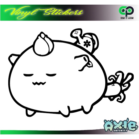 Plant 001 (Axie Infinity) - Vinyl Sticker (For Laptop, Motorcycle, Car ...