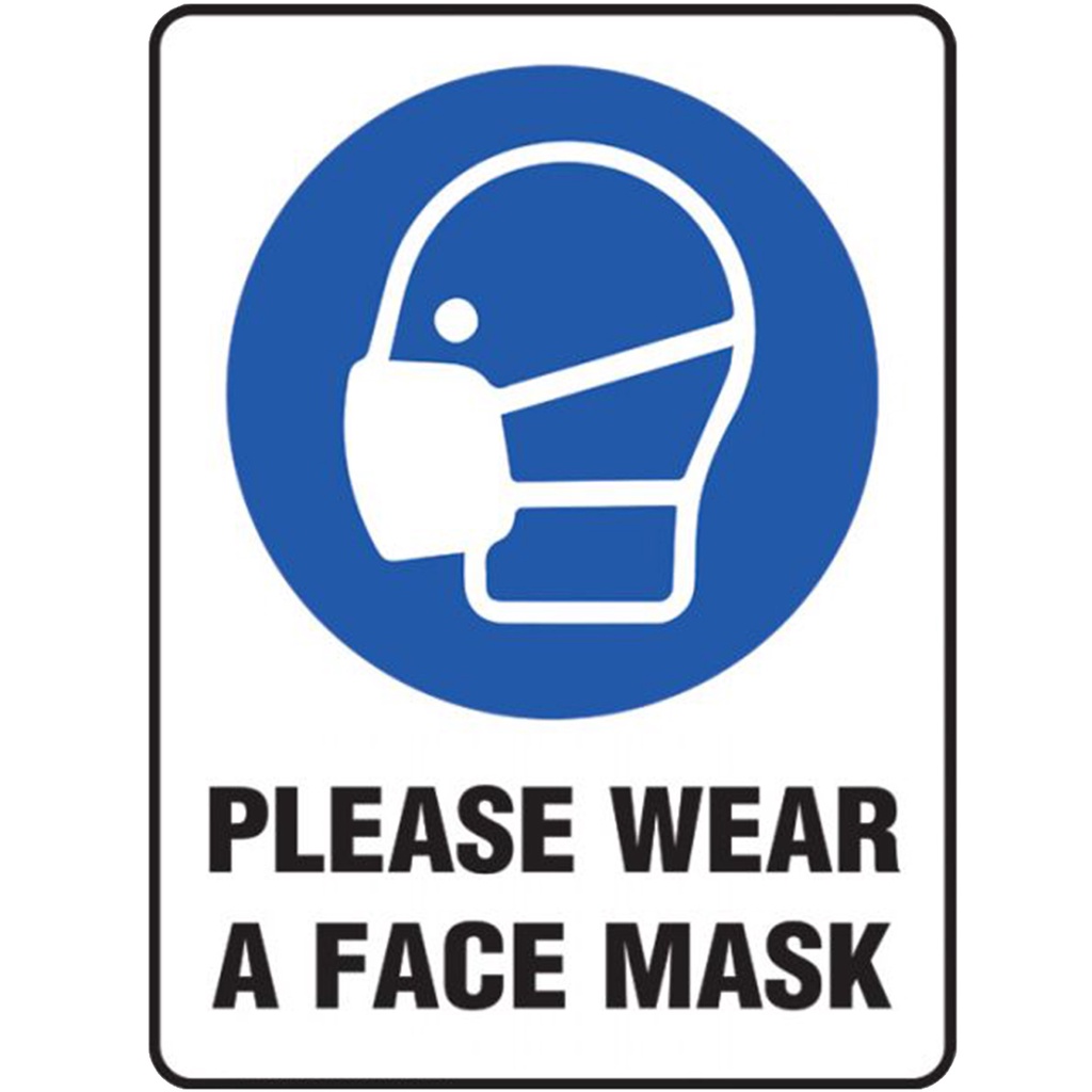 Please Wear a Face Mask - Blue - Laminated Signage - A4 Size | Shopee ...