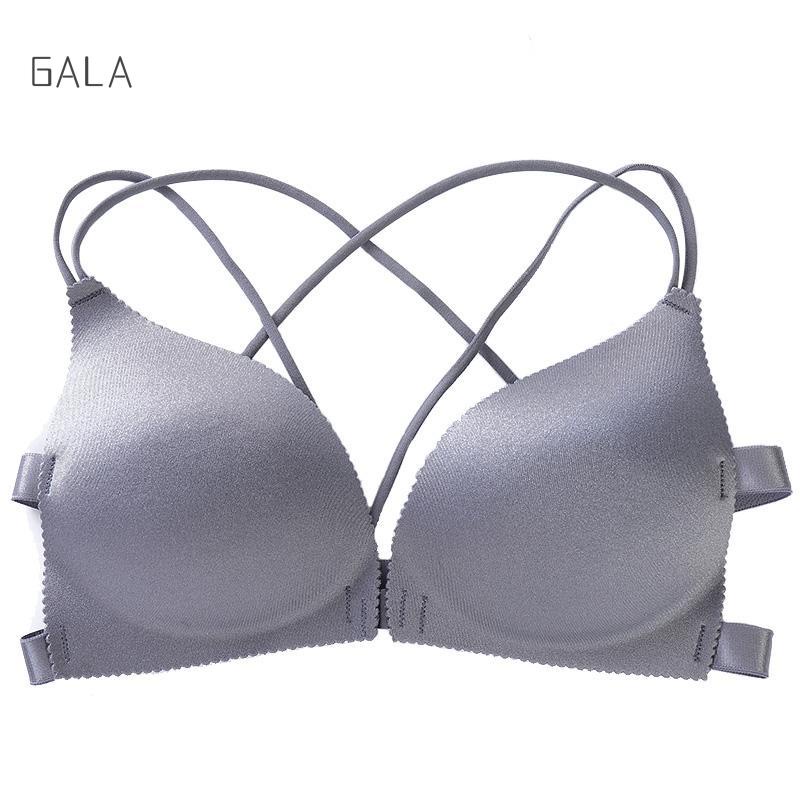One Piece Sling Bra Sexy Front Buckle Female No Steel Ring Cross Strap