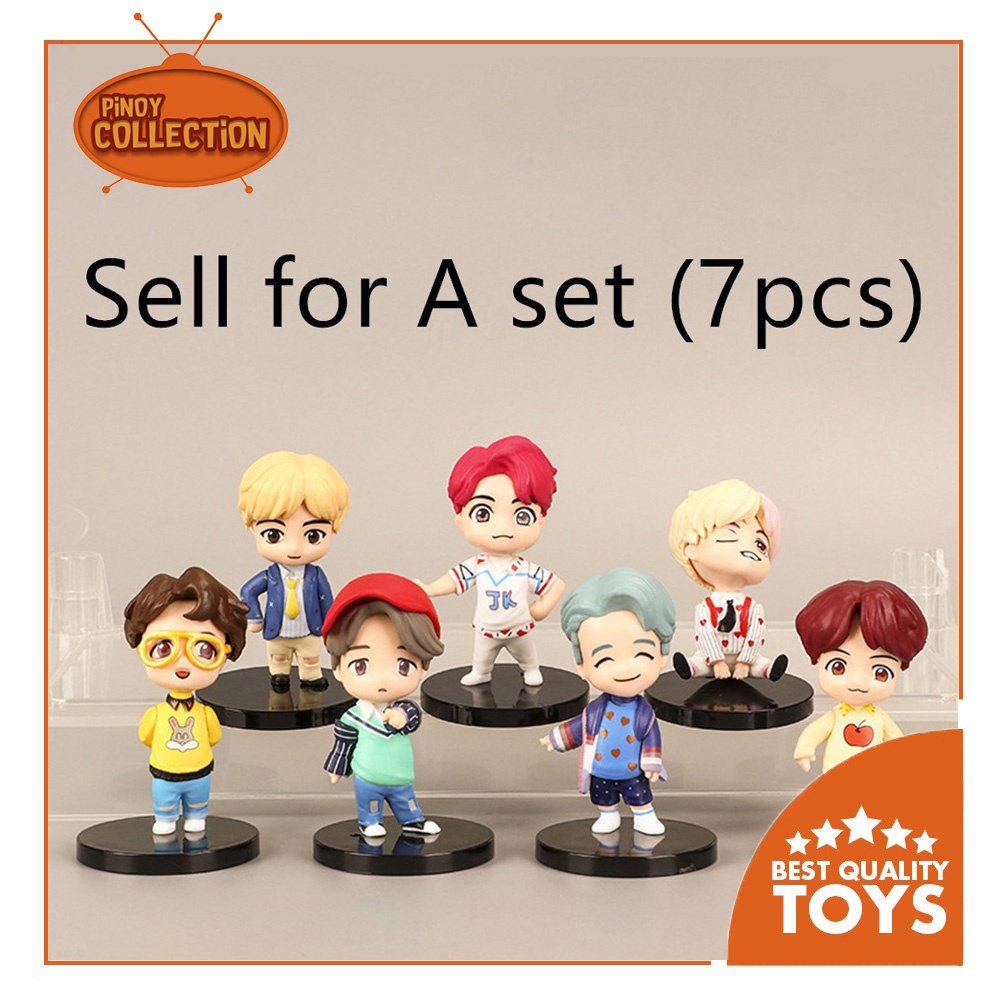 Kpop BTS Bangtan Boys Figurine set of 7pcs Series Boys Miniature ...