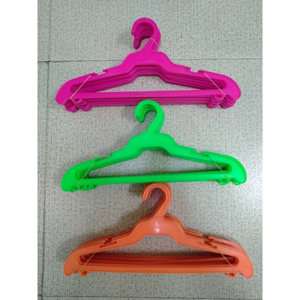 1628 16 Flat Plastic Hanger 12pcs set Shopee Philippines