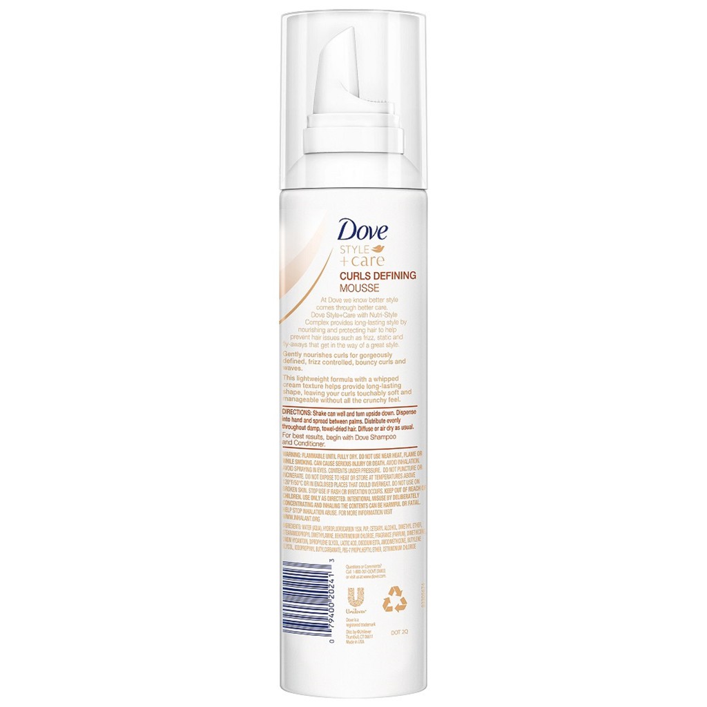 DOVE Nourishing Curls Whipped Cream Mousse 7oz | Shopee Philippines