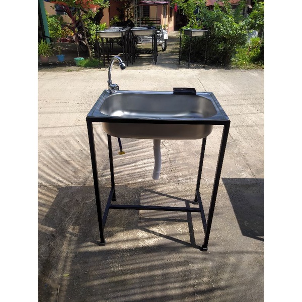 Portable stainless sink lababo detachable type ang paa easy to install ...