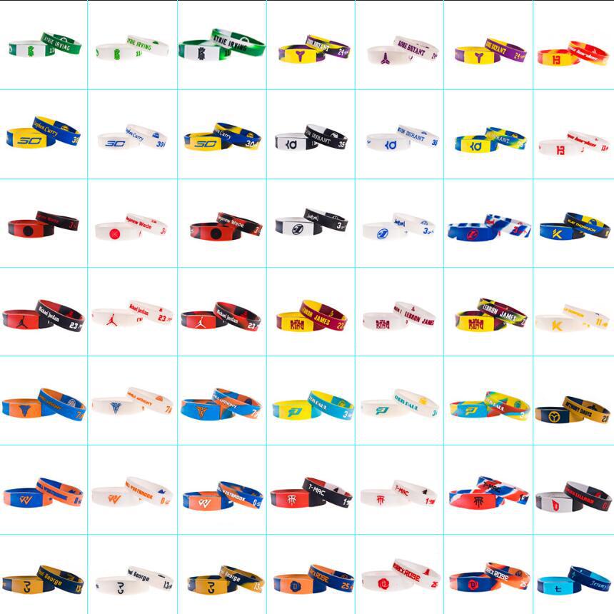 Double sided Bracelet Silicon Wristband NBA Basketball Star Baller Band ...