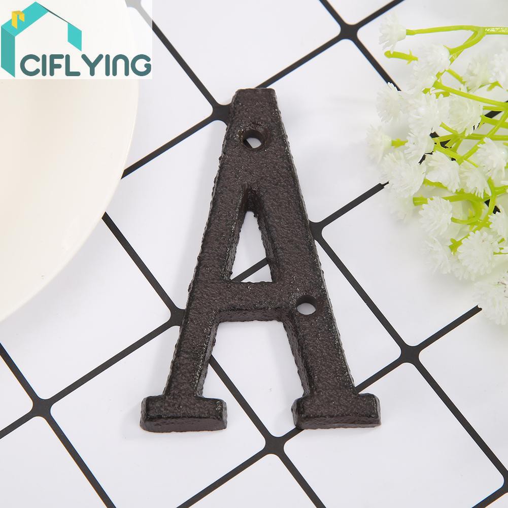 ciflying Retro Metal Letters House Sign Cast Iron Alphabet Doorplate ...