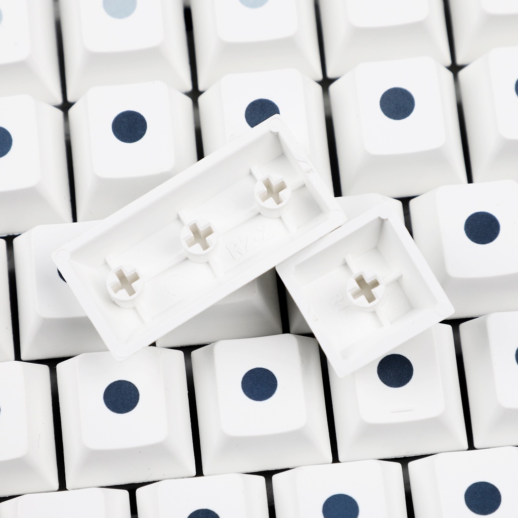 Cherry Profile 129 Key GMK Dots Keycap Dye Sub Thick PBT Unique Font ...