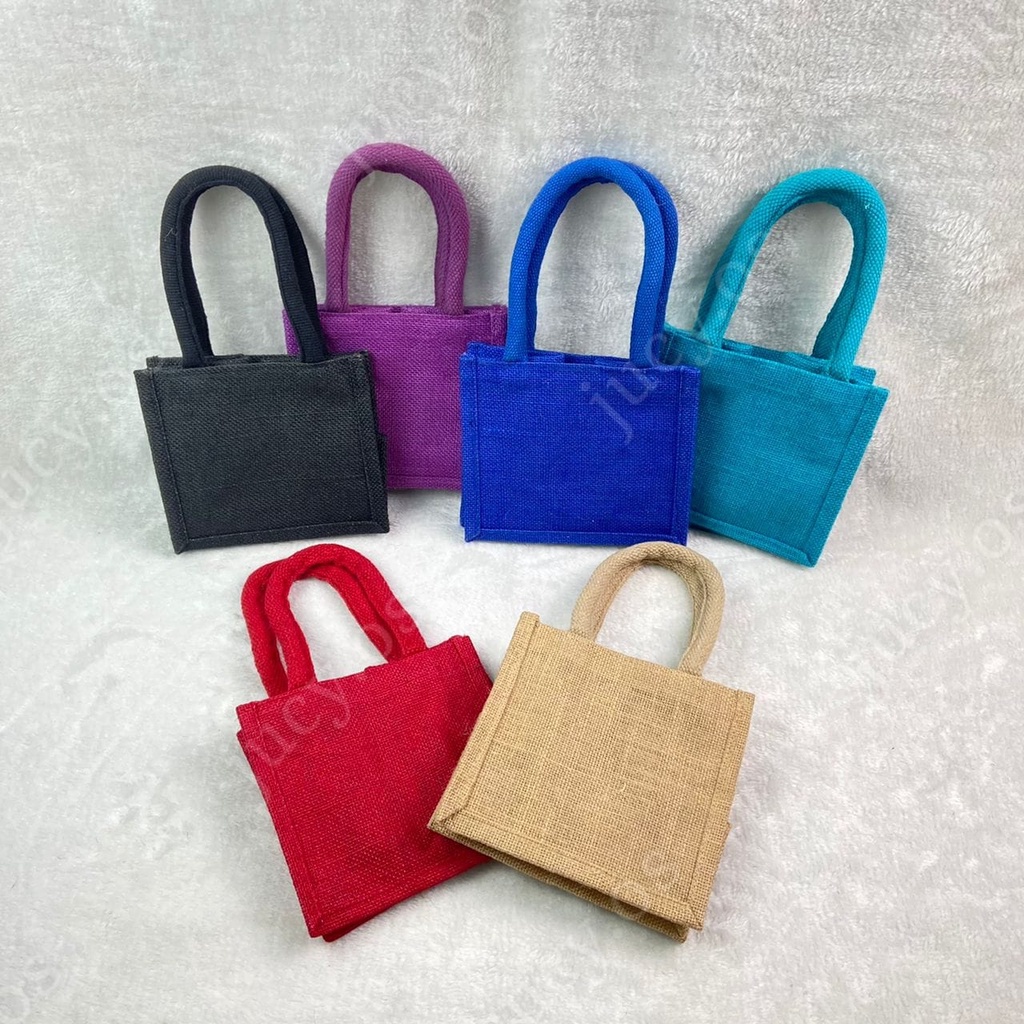 Mini Jute Bag Small Jutebag Wedding Door Doorgift Hadiah Kahwin Beg ...