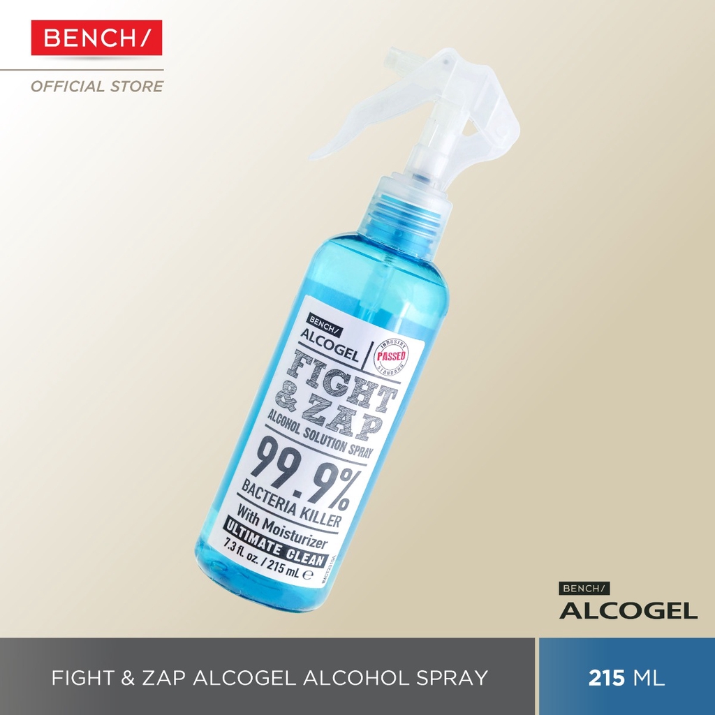 BENCH/ - CPG0215A - Alcogel Fight & Zap Alcohol Spray 215ml | Shopee ...