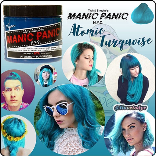 Atomic Turquoise Manic Panic Semi-Permanent Turquoise Hair Dye - ilovetodye | Shopee Philippines