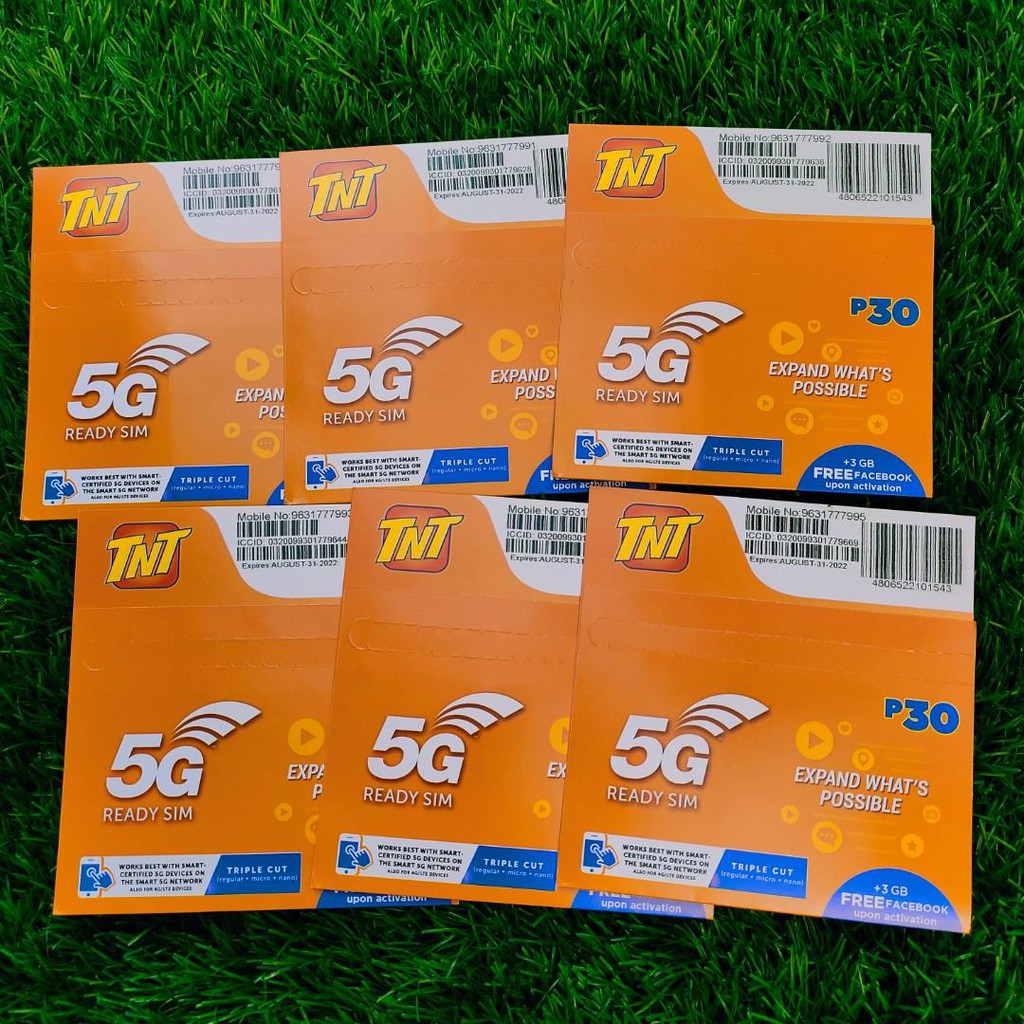 TNT SIM CARD LTE 5G prepaid sim card tri-cut sim card Nano/Micro ...