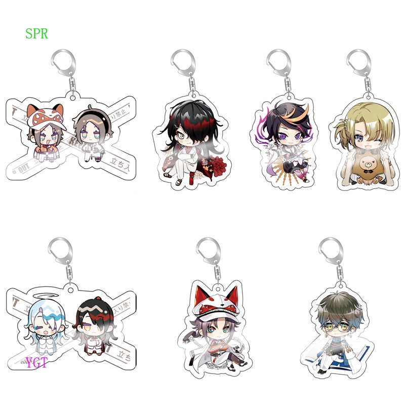 SPR Anime Nijisanji Luxiem Mysta Rias Cosplay Keyrings Acrylic Figure ...