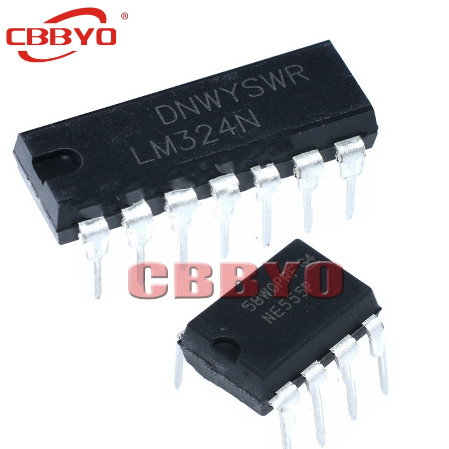 20PCS UA741 LM324 LM393 LM339 NE555 LM358 DIP LM358N LM324N LM339N ...