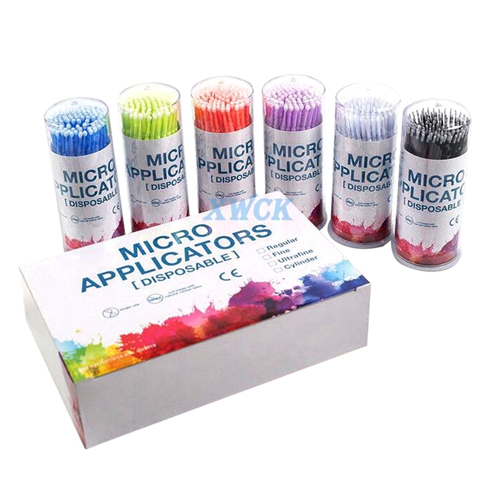 100PCS/Bottle Dental Disposable Micro Applicators Brushes Dental Brush ...