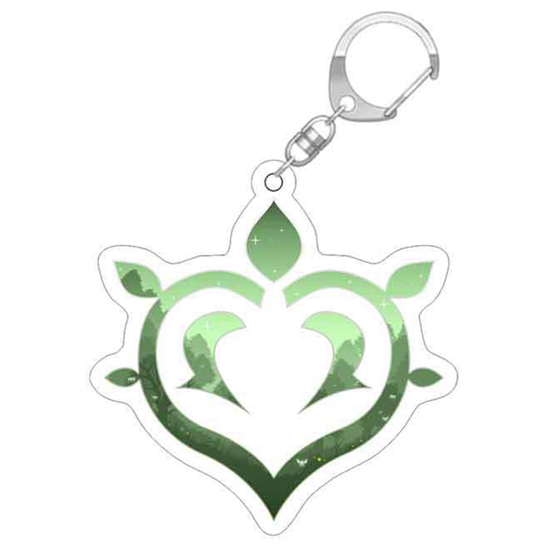 YGT Genshin Impact Seven Elements Keychain Geo Anemo Electro Dendro ...