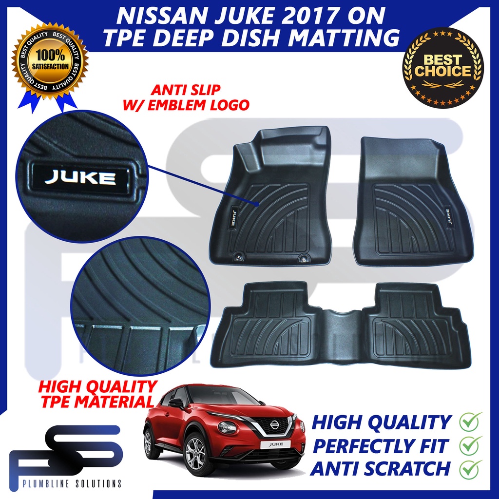 TPE / 5D Diamond Black Car Deep Dish Matting for Nissan Juke / Mats ...