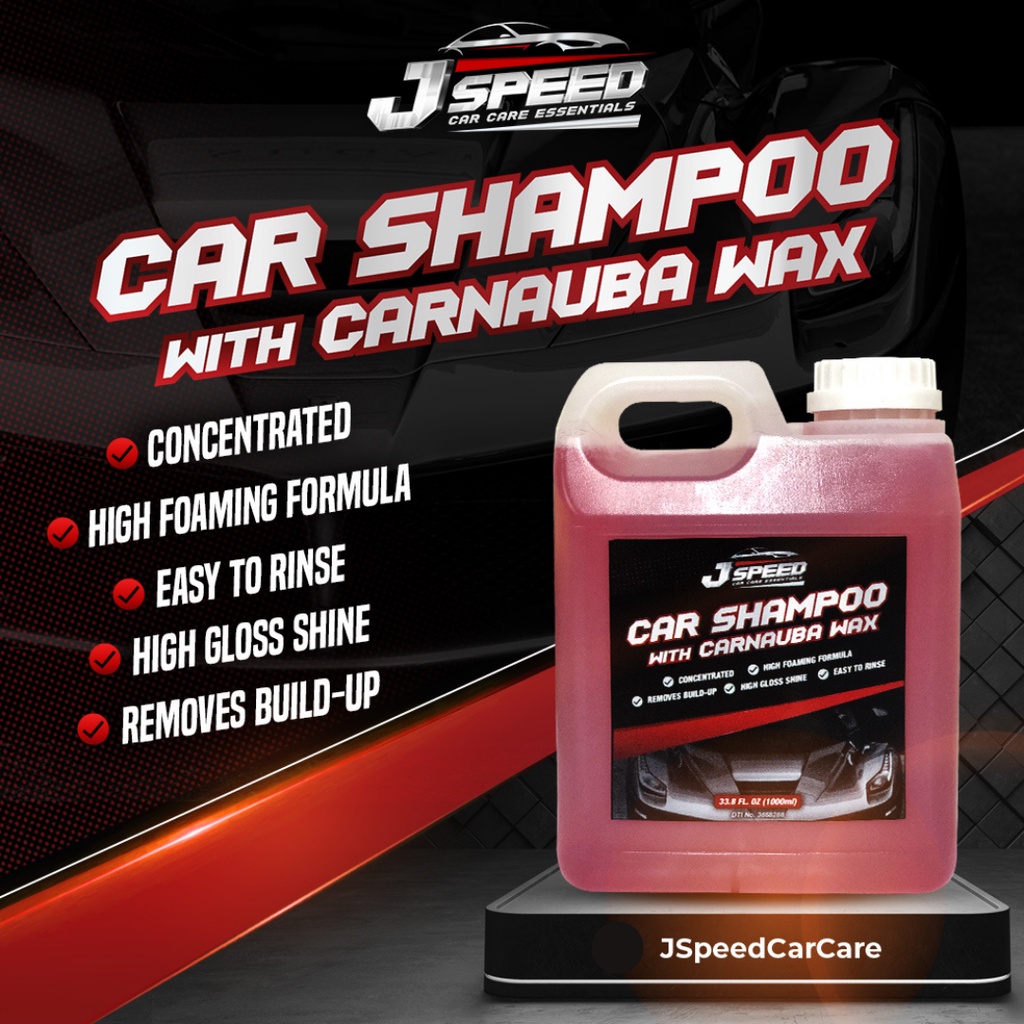 JSpeed Car Shampoo with Carnauba Wax (1Liter) | Shopee Philippines