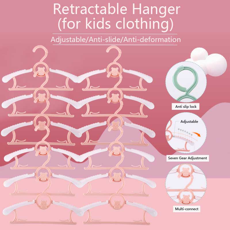 5pcs/set Anti slip adjustable Expandable baby cloth hanger (suitable ...