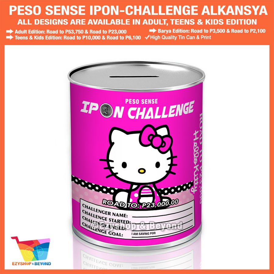 HK1 Peso Sense Ipon Challenge Alkansya Coin Bankp | Shopee Philippines
