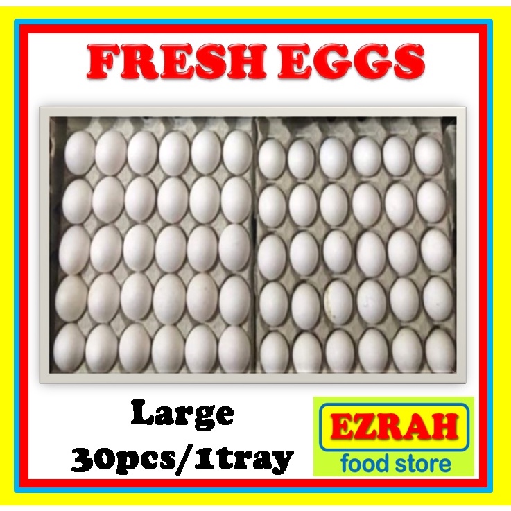 30pcs/12pcs Fresh Eggs 1tray LARGE Size | Shopee Philippines
