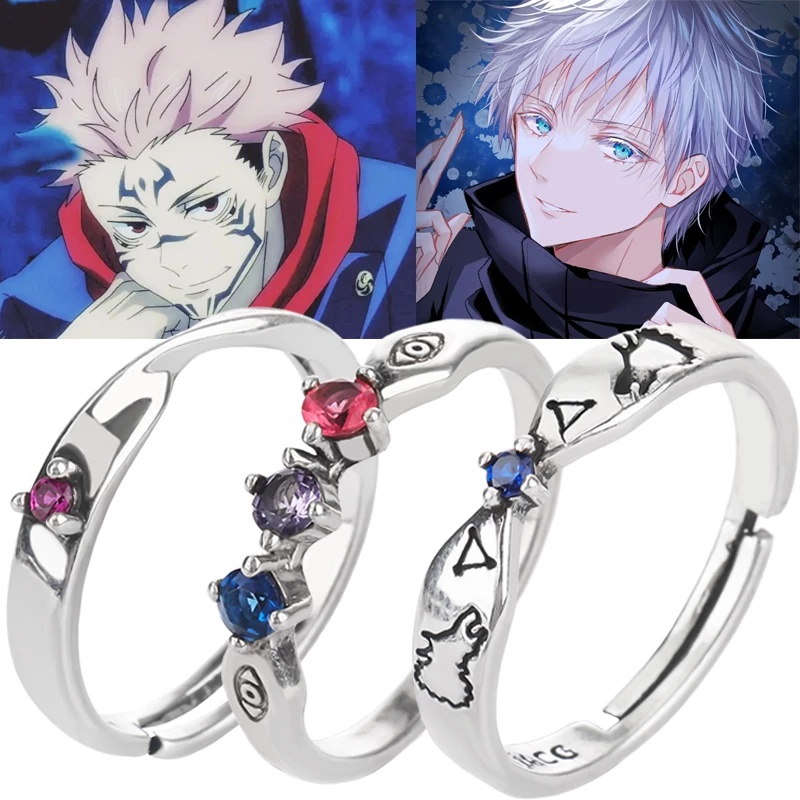 Anime Jujutsu Kaisen Ring Itadori Yuji Gojo Satoru Cosplay Adjustable ...