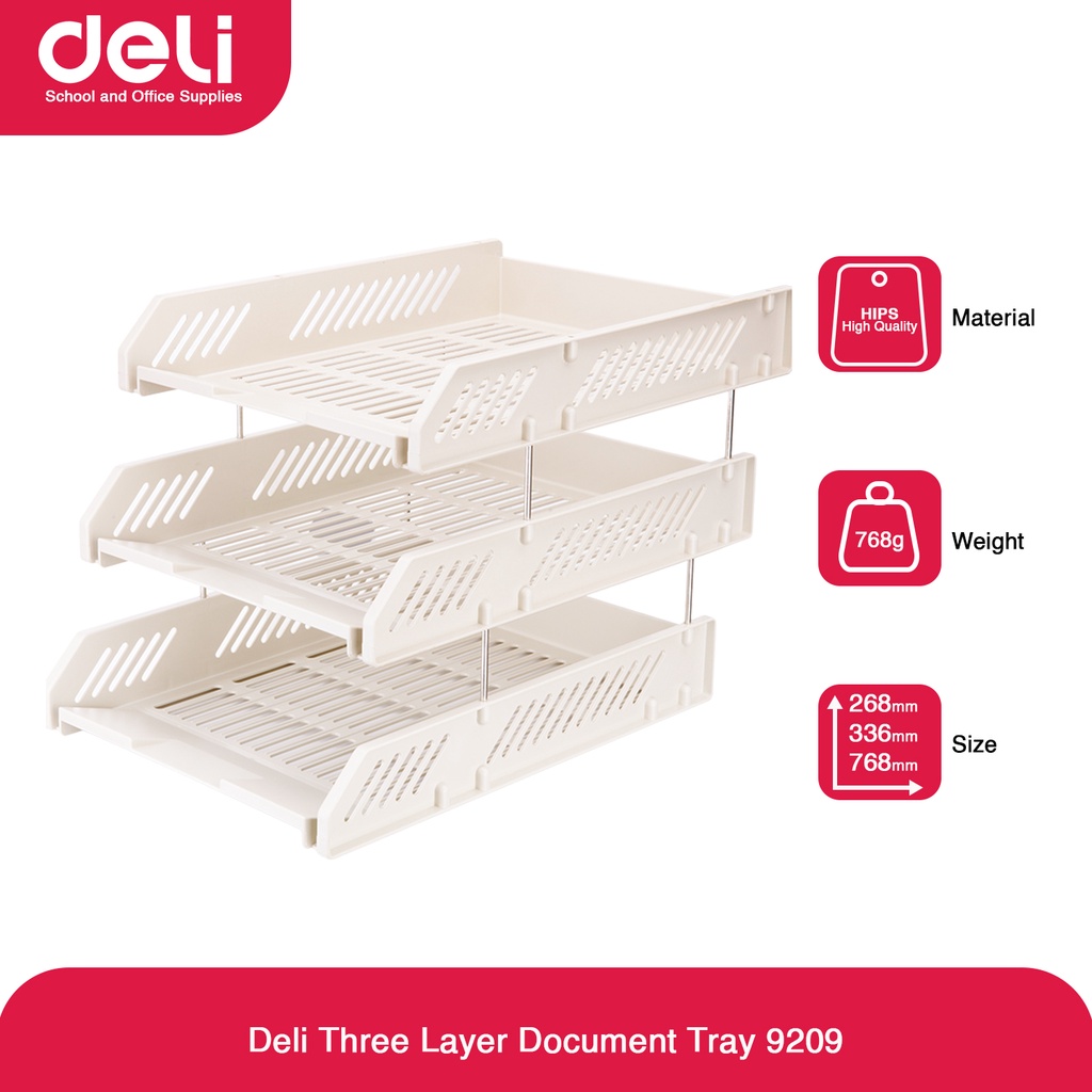 Deli 9209 Three Layer Document Tray | Shopee Philippines