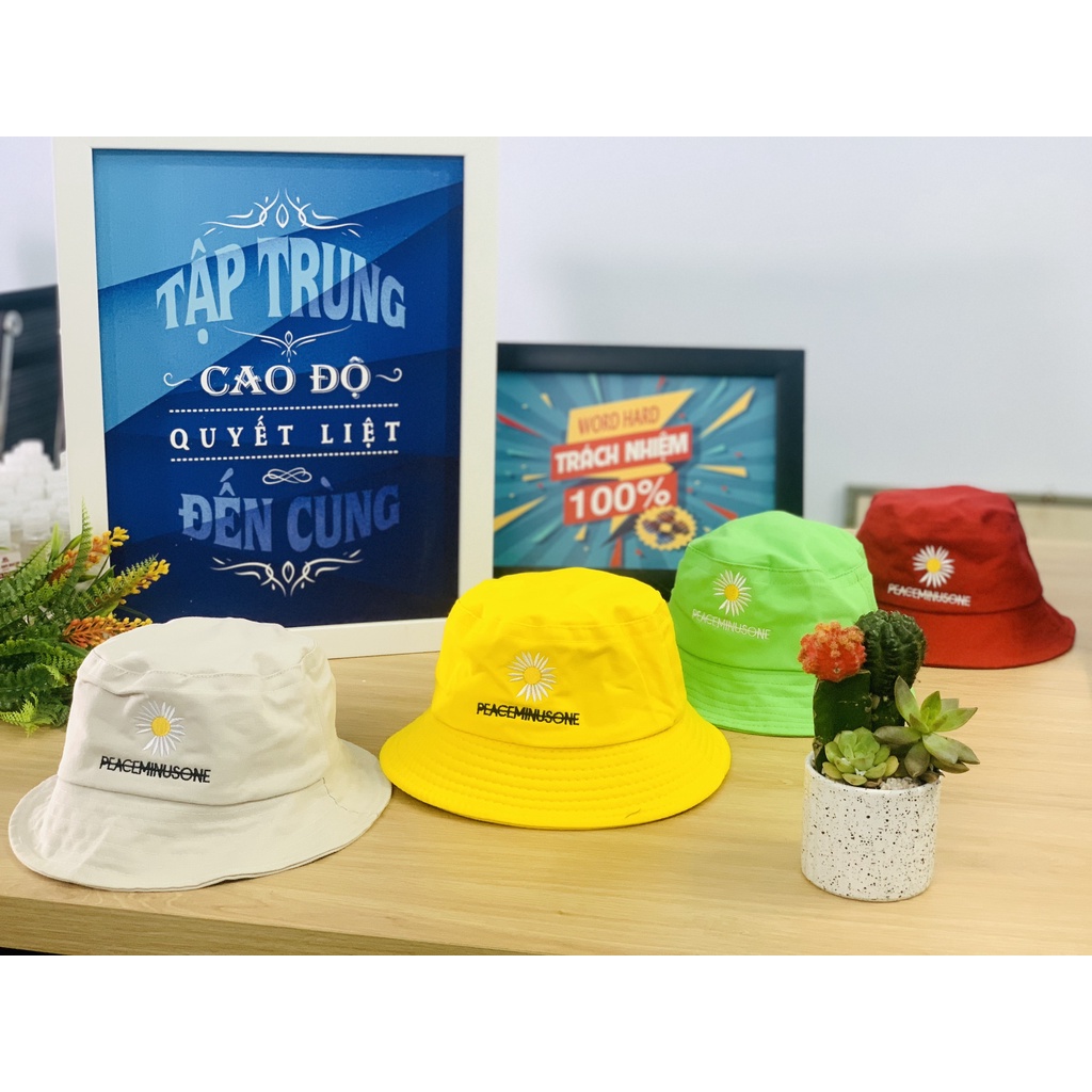 Daisy Embroidered Bucket Hat with Multi-Colored Round Brim Youthful ...