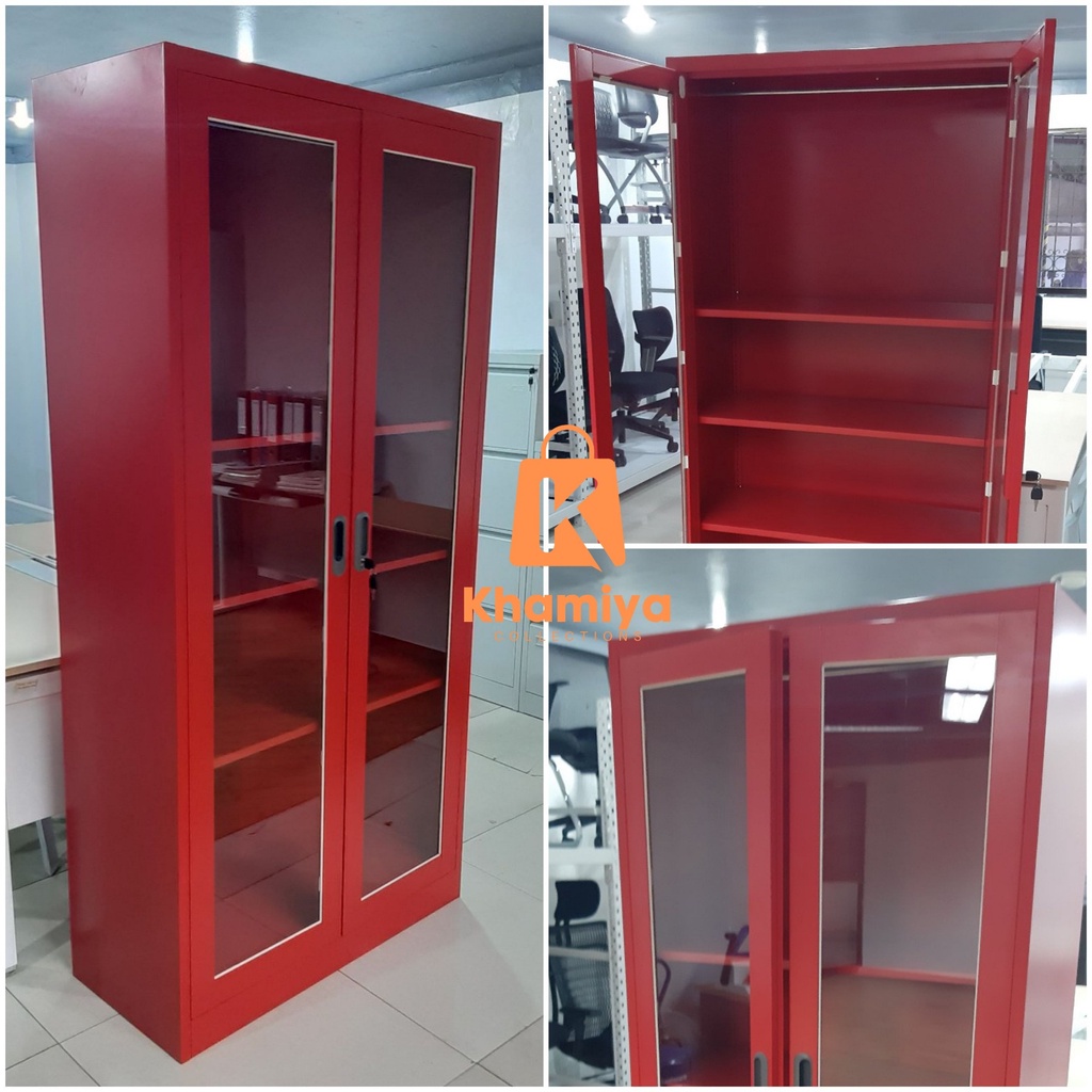 Fireman's Cabinet Red Color, Adjustable Shelves Storage Cabinet, High ...