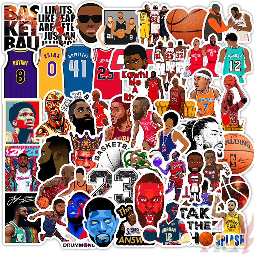 NBA Superstar Mixed Sports Series 01 Stickers 50Pcs/Set James Curry ...