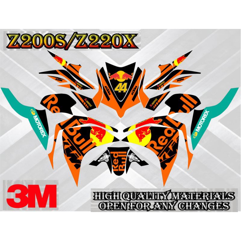 Motorstar z200s/motorstar z200ii/motorstar explorer full body decals ...
