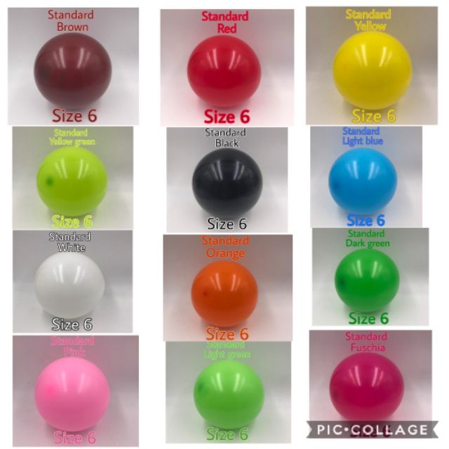 Balloon - Size 6 standard 25 pcs per pack | Shopee Philippines