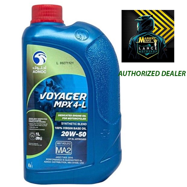 ADNOC green Voyager MPX4-L 20W-50 MA 2 Synthetic Blend Motor Oil API SL ...