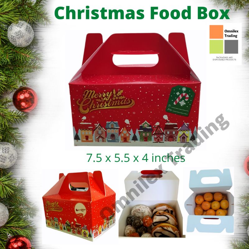 Food Box w/ Handle for Christmas (for Ham, Bread, Pasties, Fruits ) up ...
