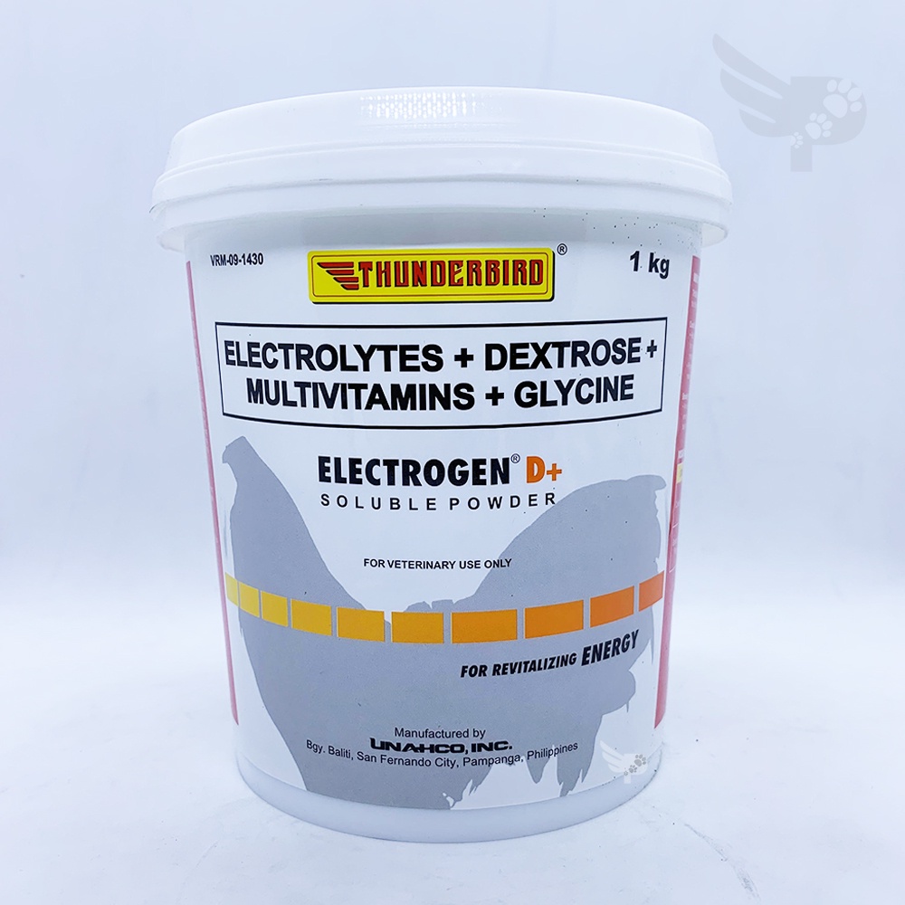 Electrogen D+ 1kg - Electrolytes - Thunderbird - petpoultryph | Shopee ...