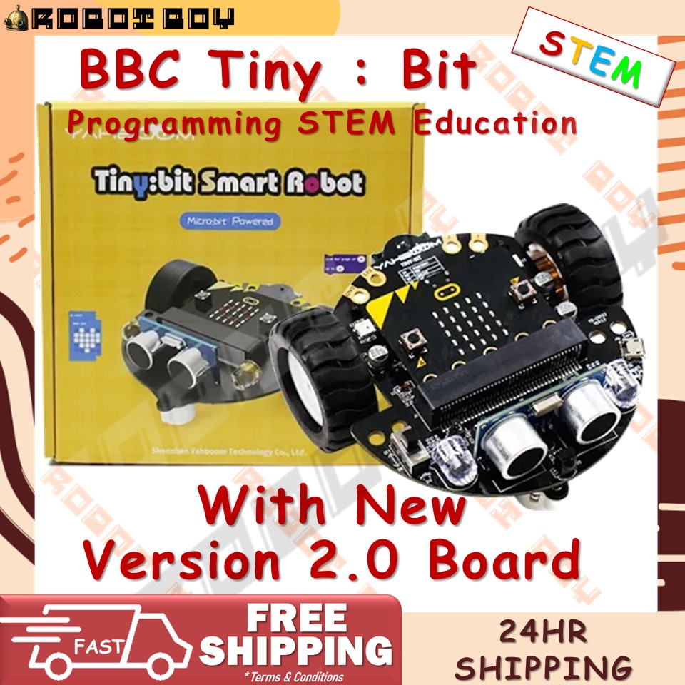 Ready StockBBC Tinybit Smart Car Robot/Tiny:bit/Microbit v2/Micro:bit V2.0 Coding Starter ...